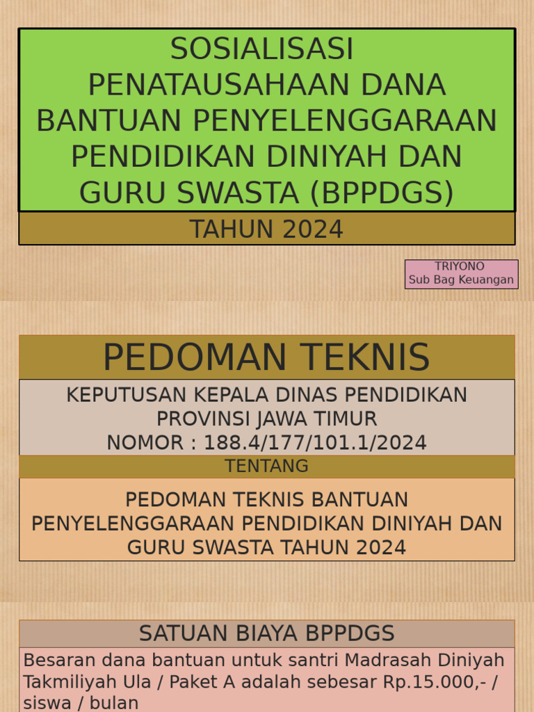 Sosialisasi Bppdgs BKK Propinsi Tahun 2024 - Materiku - Paud | PDF