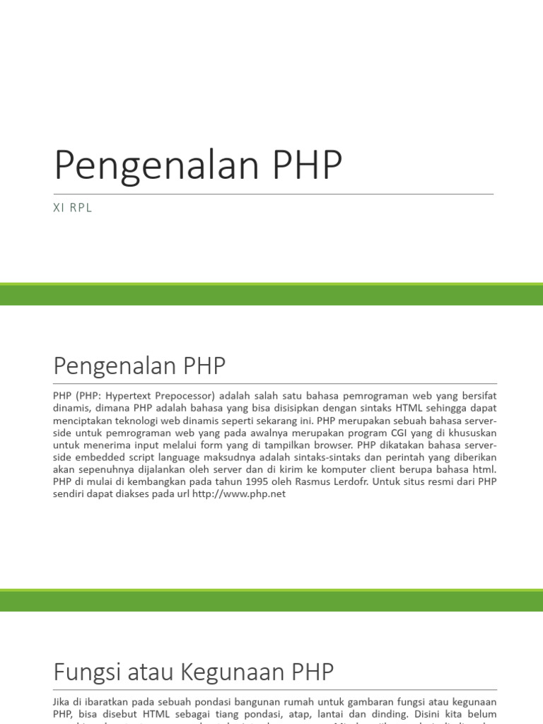 Pengenalan Dasar PHP untuk Pemula | PDF