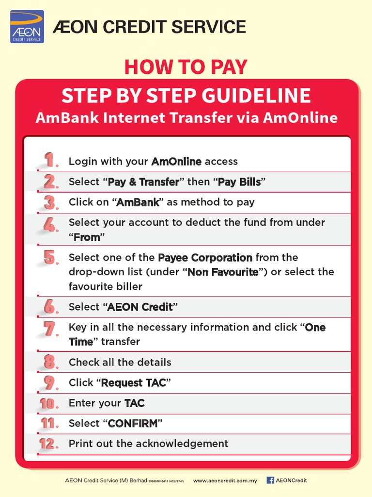 Ambank Internet Banking Payment Guideline | PDF