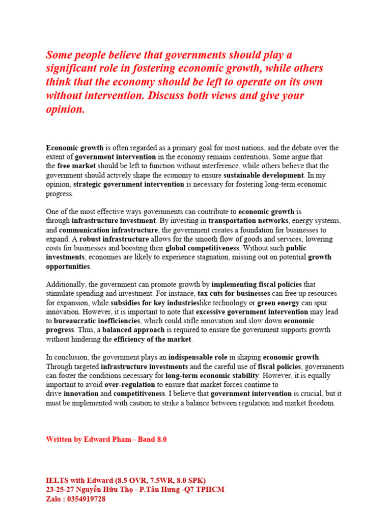 Government and Economy Vocabulary | PDF