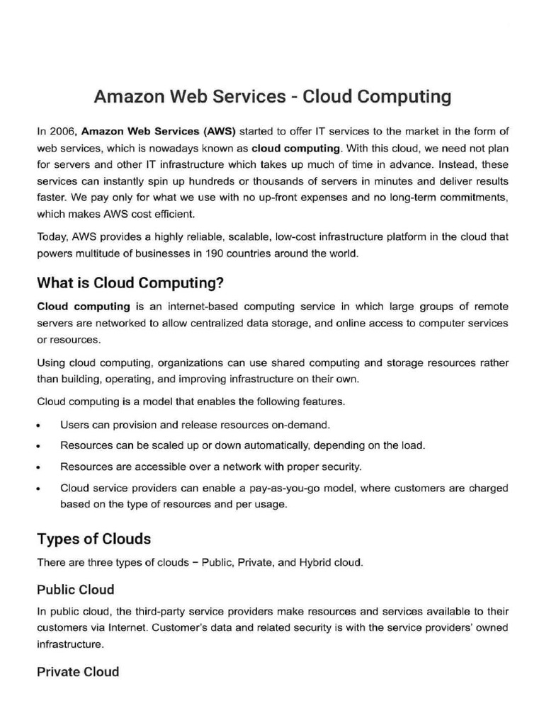 Amazon Web Services | PDF