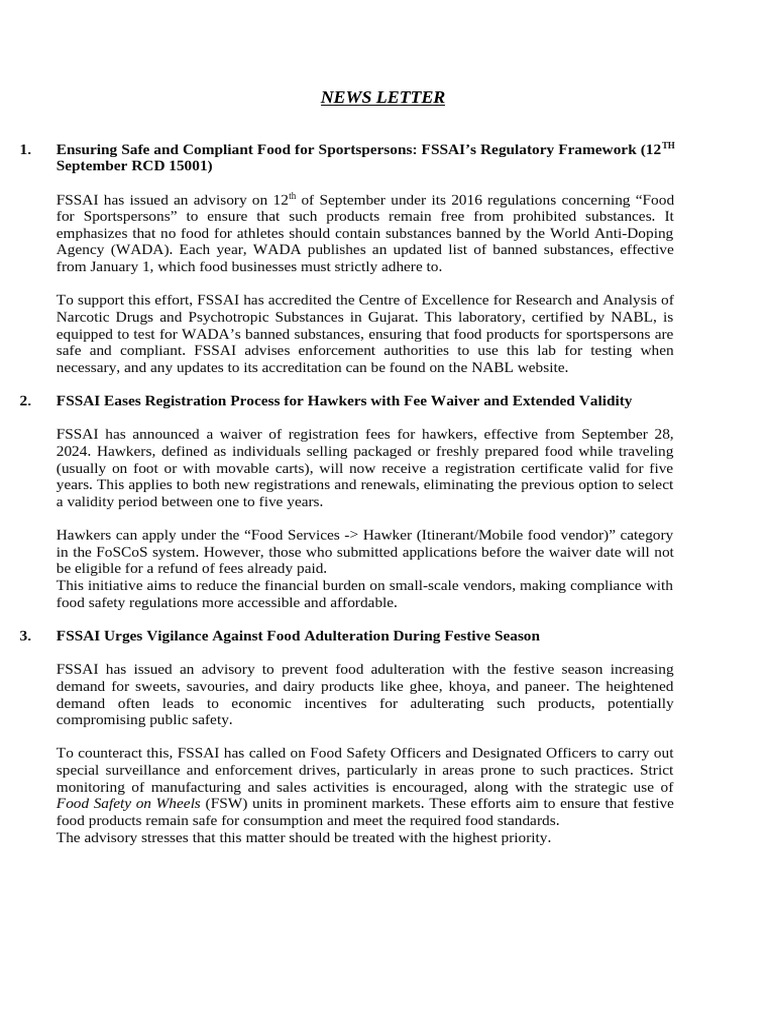 NEWS LETTER | PDF | Dietary Supplements | Nutraceutical