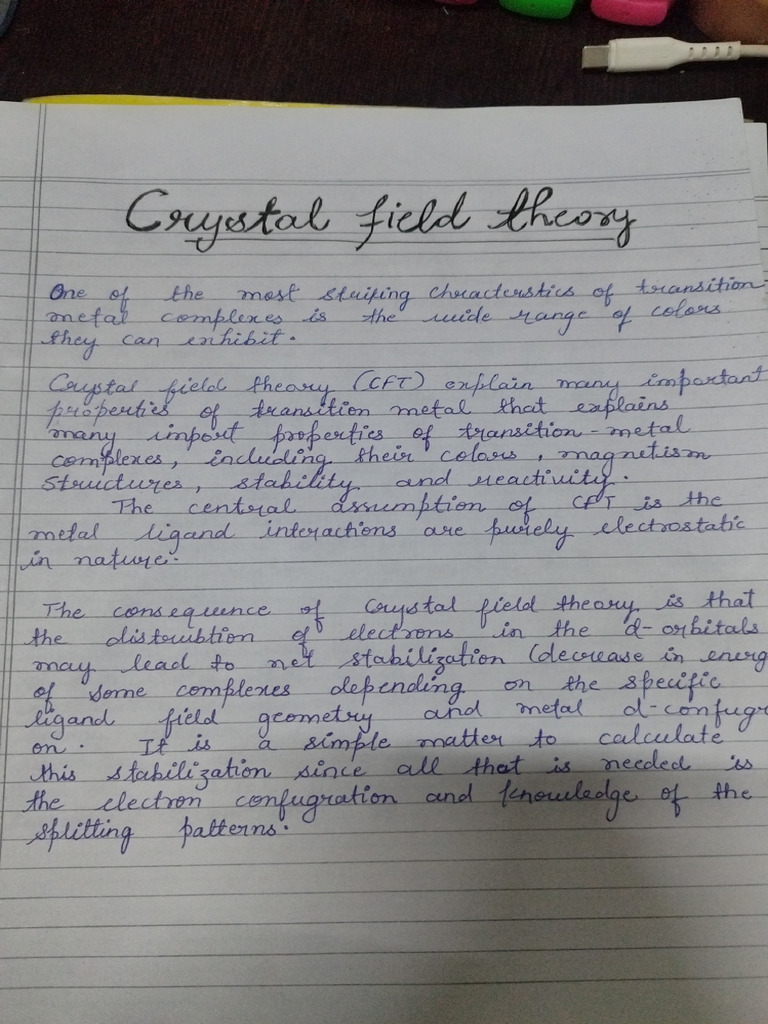 Crystal Field Theory | PDF