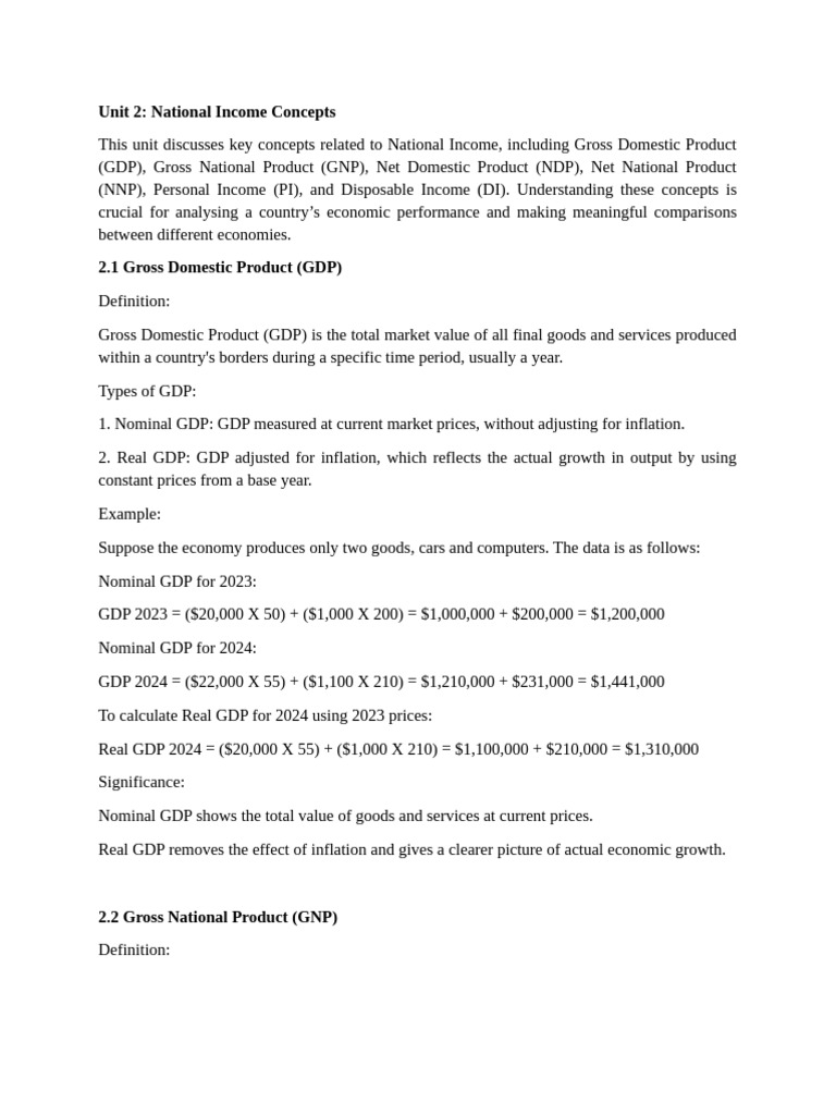 National Income: GDP, GNP, NDP, NNP | PDF | Gross Domestic Product | Income