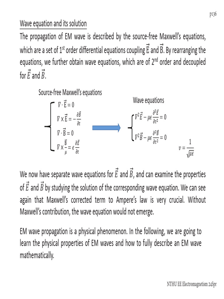 18 - EM24S - EM Wave Propagation Properties and Expressions - I | PDF ...
