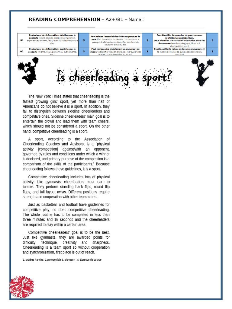 CE_Cheerleading | PDF | Cheerleading | Sports