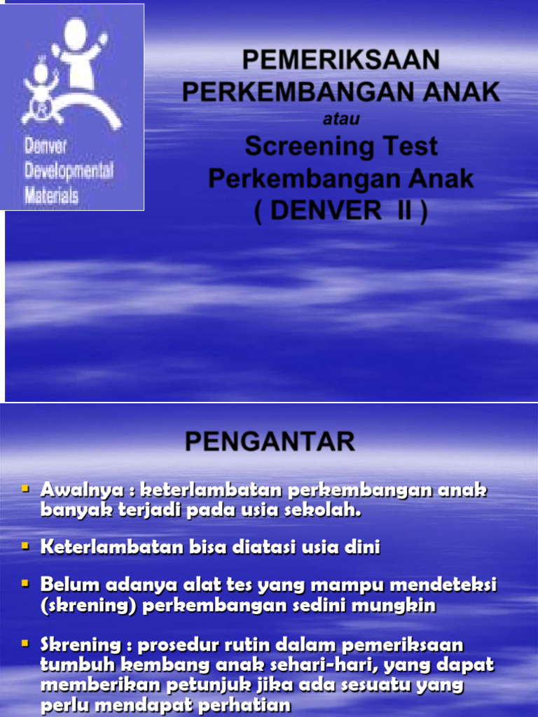 Denver Ii | PDF | Kesehatan Holistik