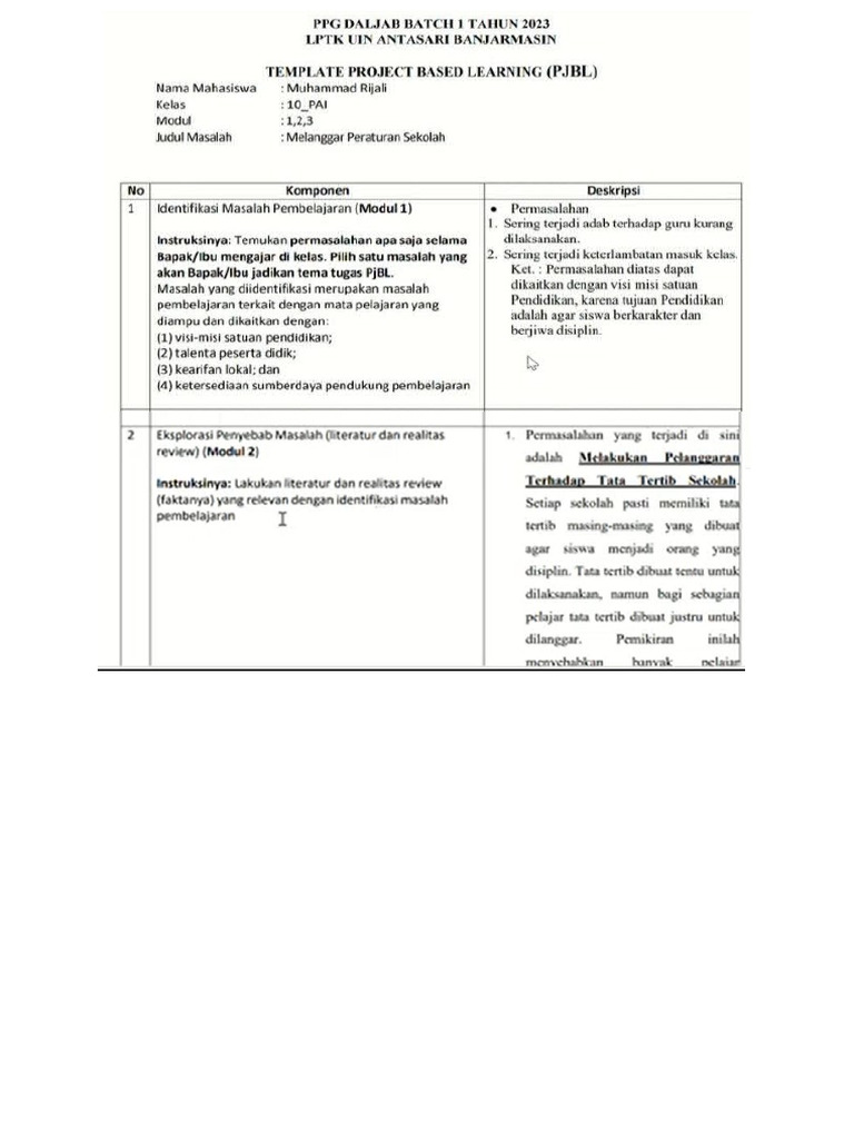 Contoh PJBL | PDF