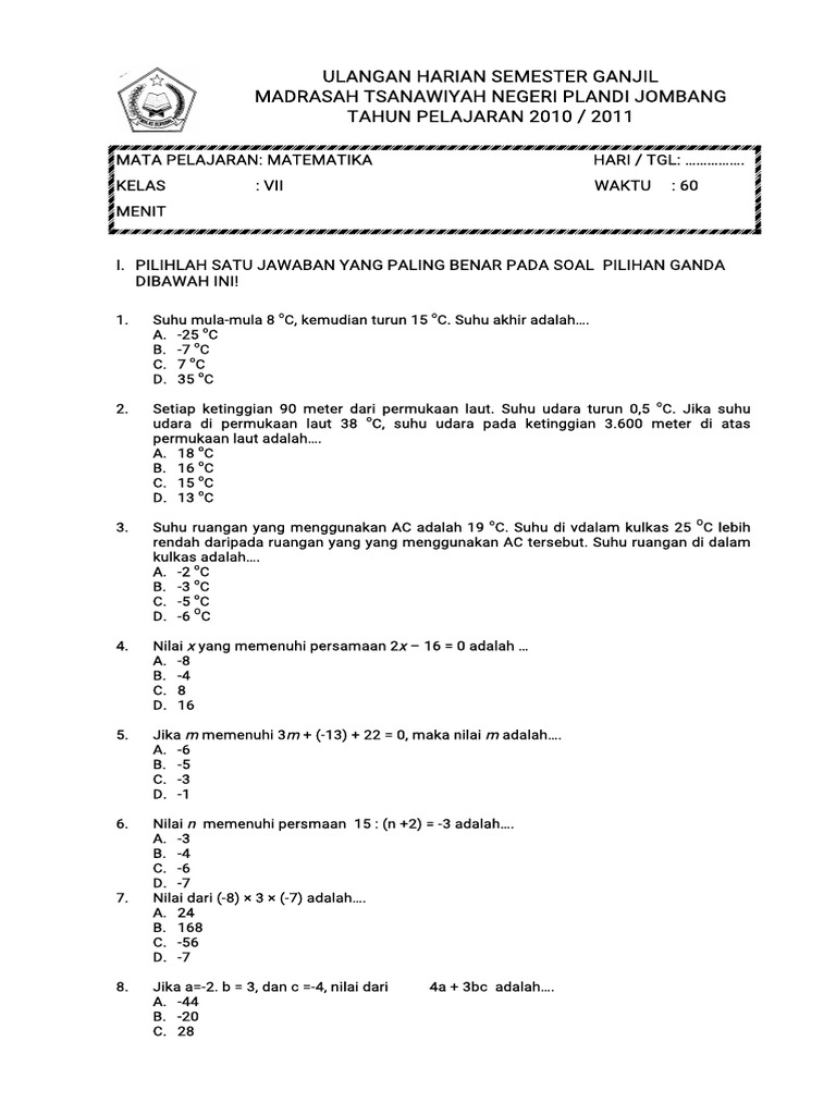 Bil Bulat Dan Pecahan Uh VII GJL | PDF