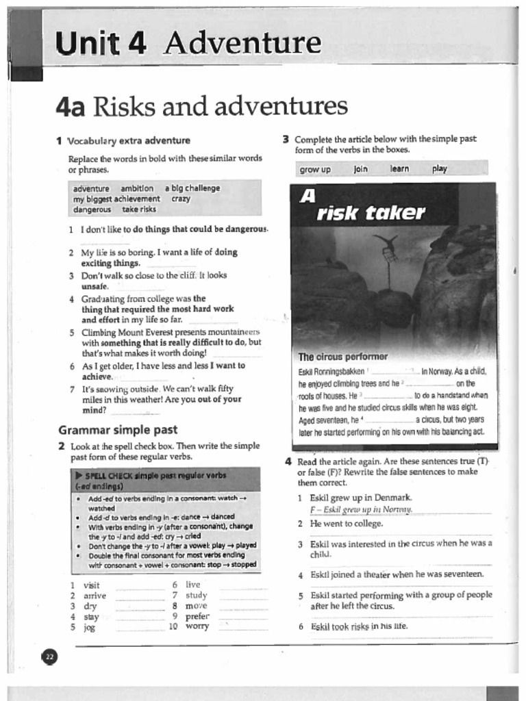 Life Workbook 3A Unit 4 | PDF