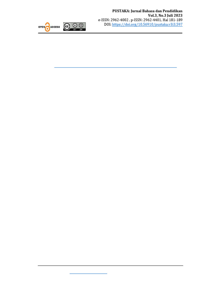PUSTAKA Vol 3 No 3 Juli 2023 Hal 181-189 | PDF