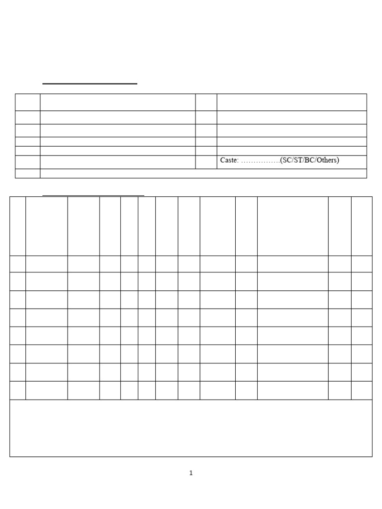 Family Study Proforma - Final | PDF