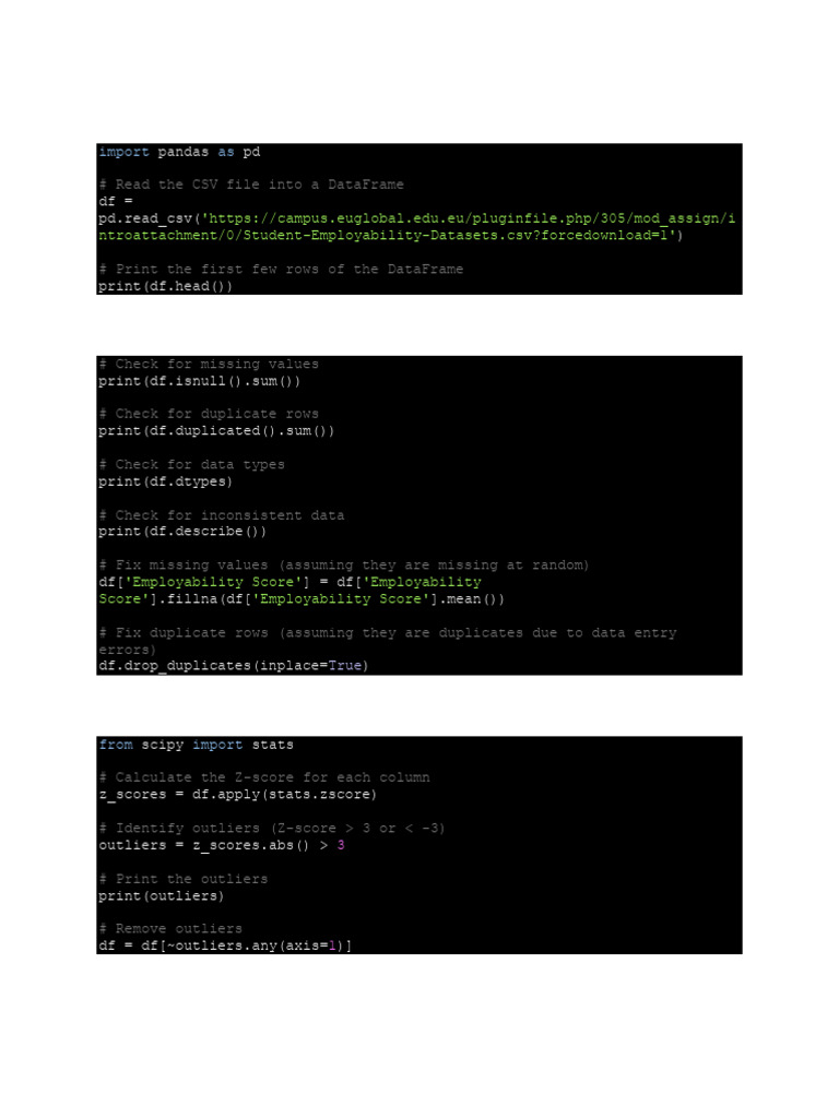 Odera Python Assignment | PDF | Outlier | Scatter Plot