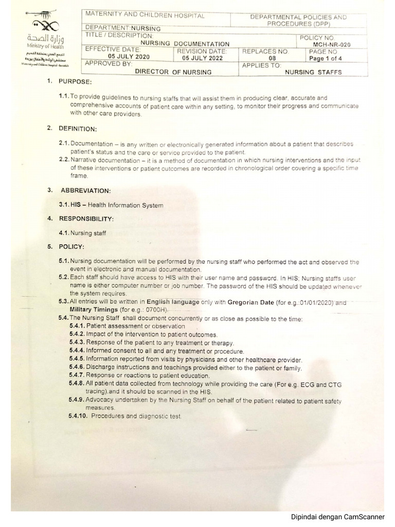 Nursing Documentation | PDF