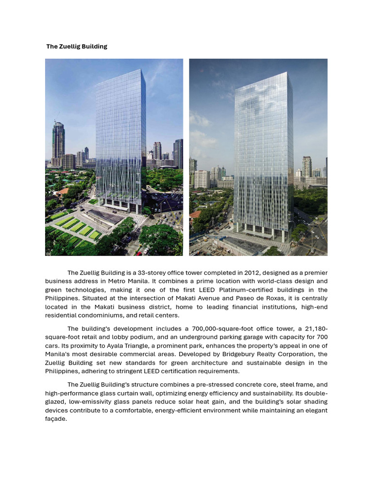 Btr2 Local Zuellig Building | PDF | Concrete | Efficient Energy Use