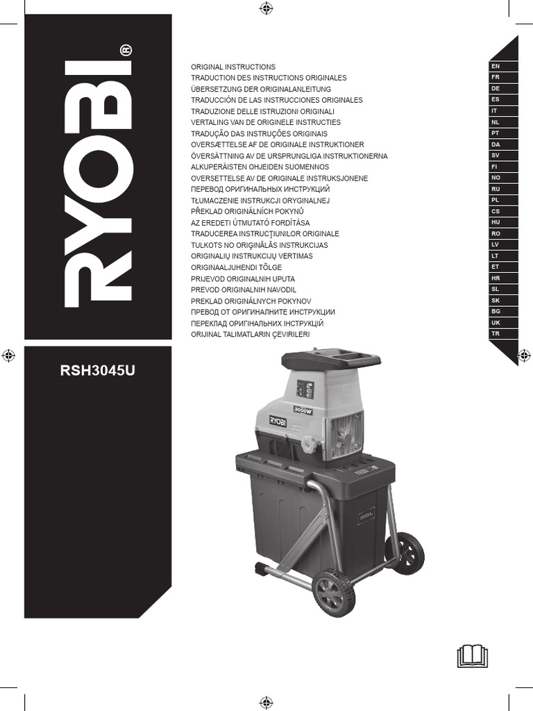 Ryobi RSH3045U Shredder Manual 9531860746270 | PDF