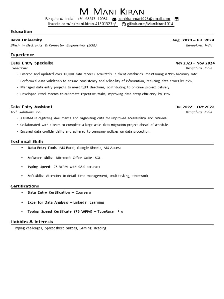 Mani Data Entry | PDF | Business | Computers
