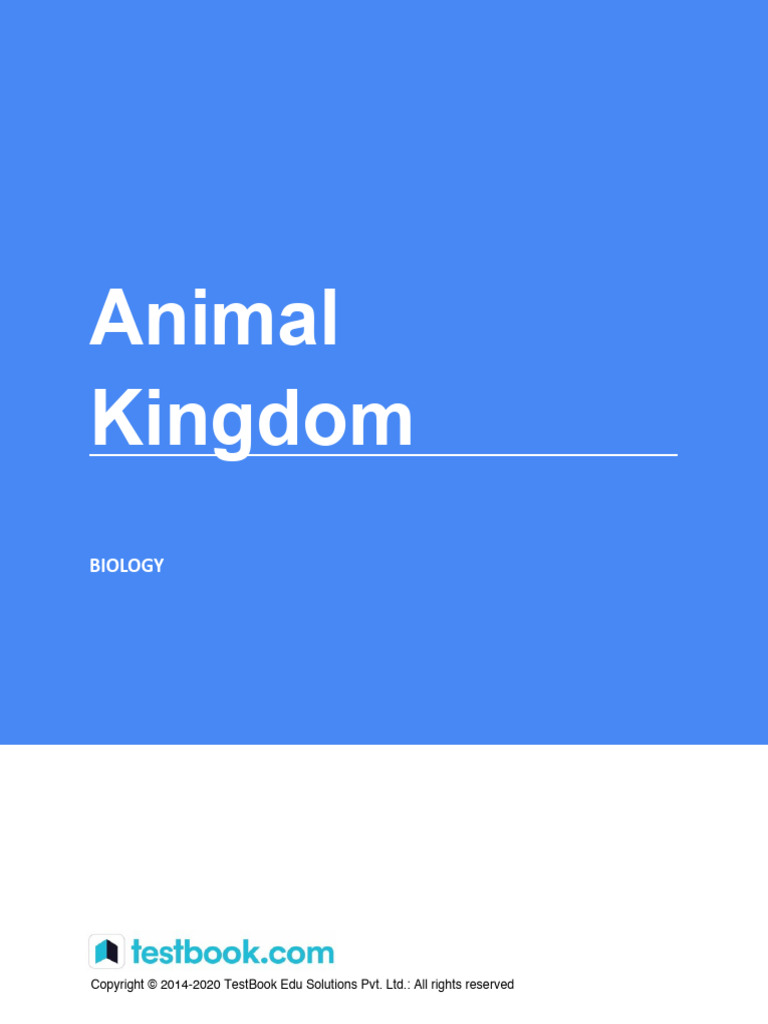 Animal Kingdom - Study Notes | PDF | Home & Garden | Wellness
