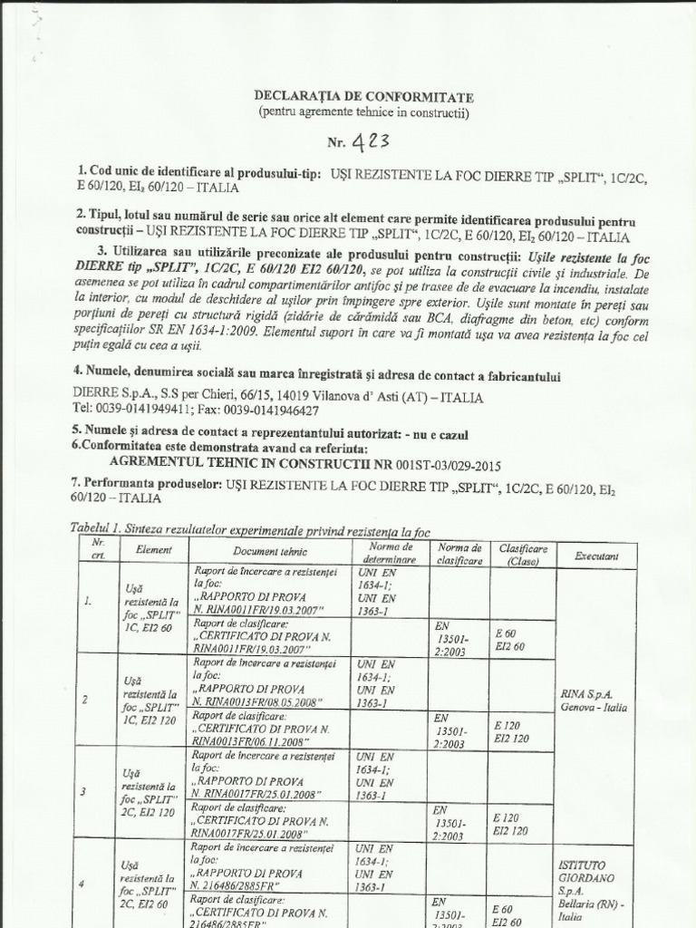 Declaratie de Conformitate | PDF