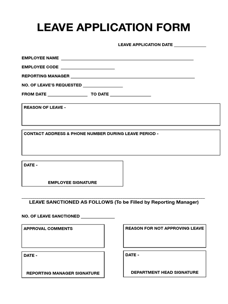 Leave Form | PDF