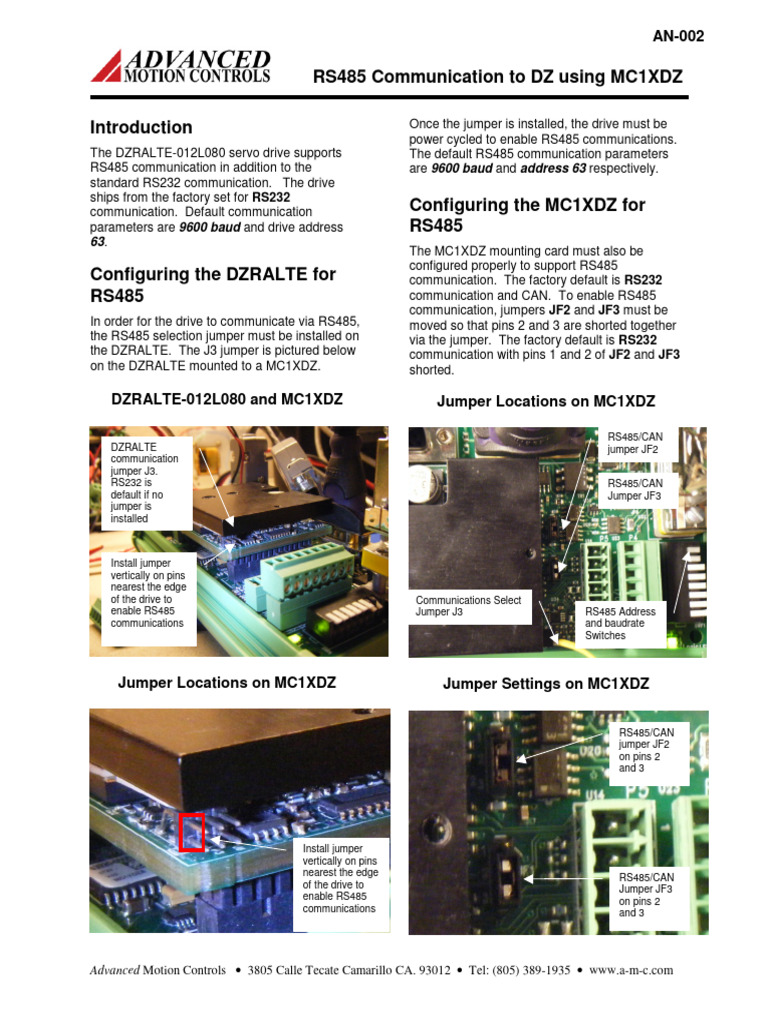 AppNote 002 RS485 Communication To DZ Using MC1XDZ | PDF | Computer Hardware | System Software
