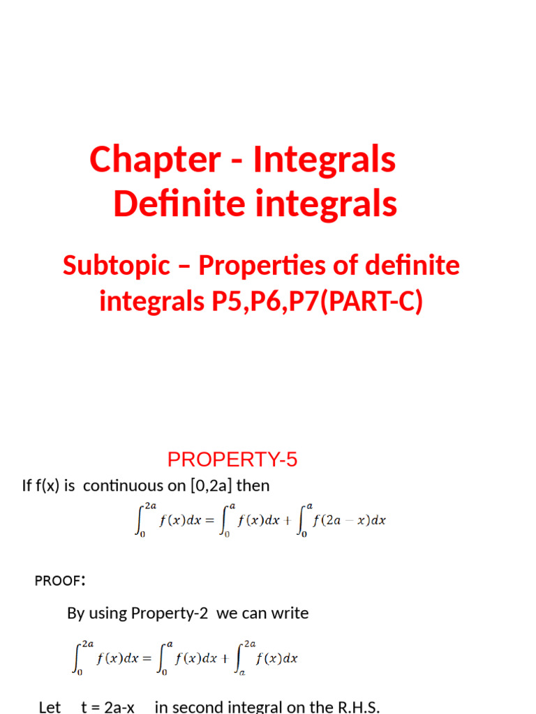 XII PPT12 - Integrals | PDF