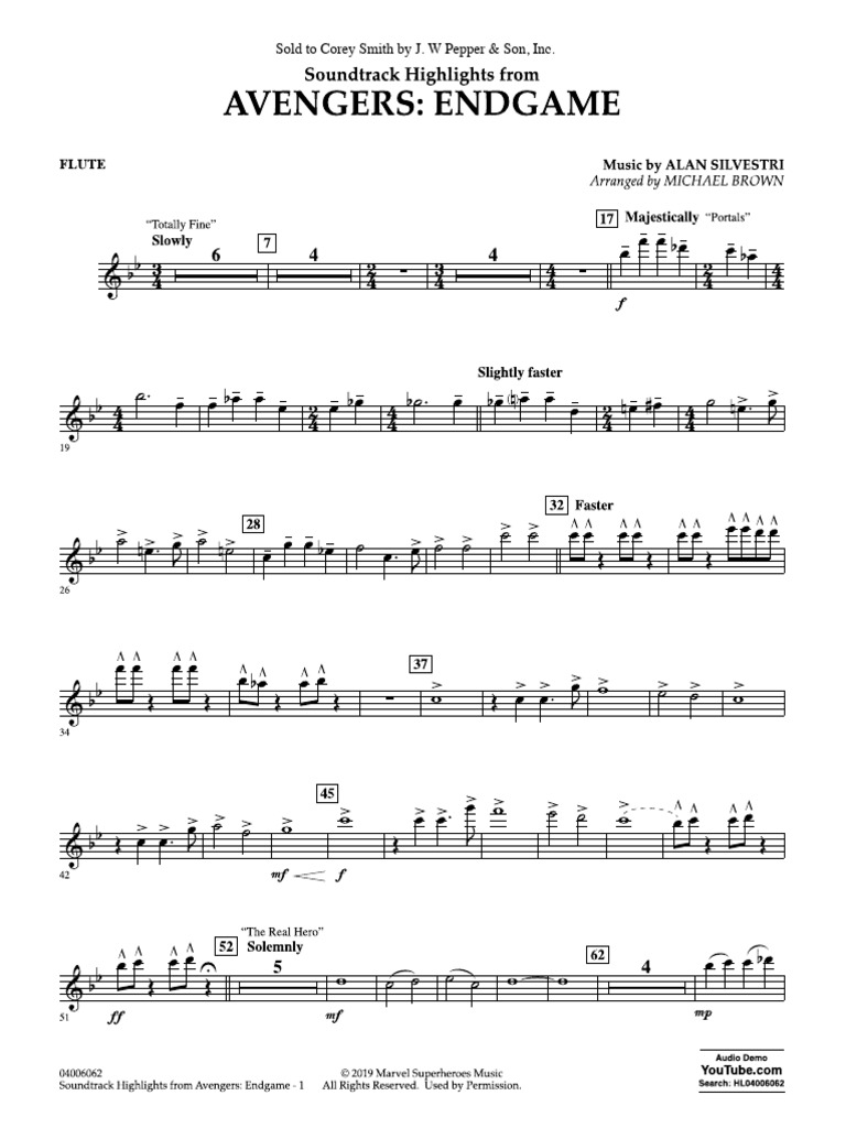 Flute Avengers Endgame | PDF