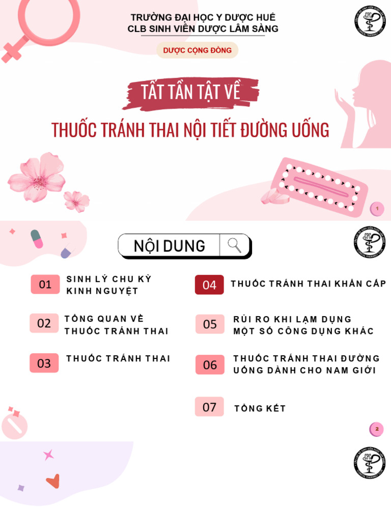 Thuoc Tranh Thai Noi Tiet Duong Uong | PDF