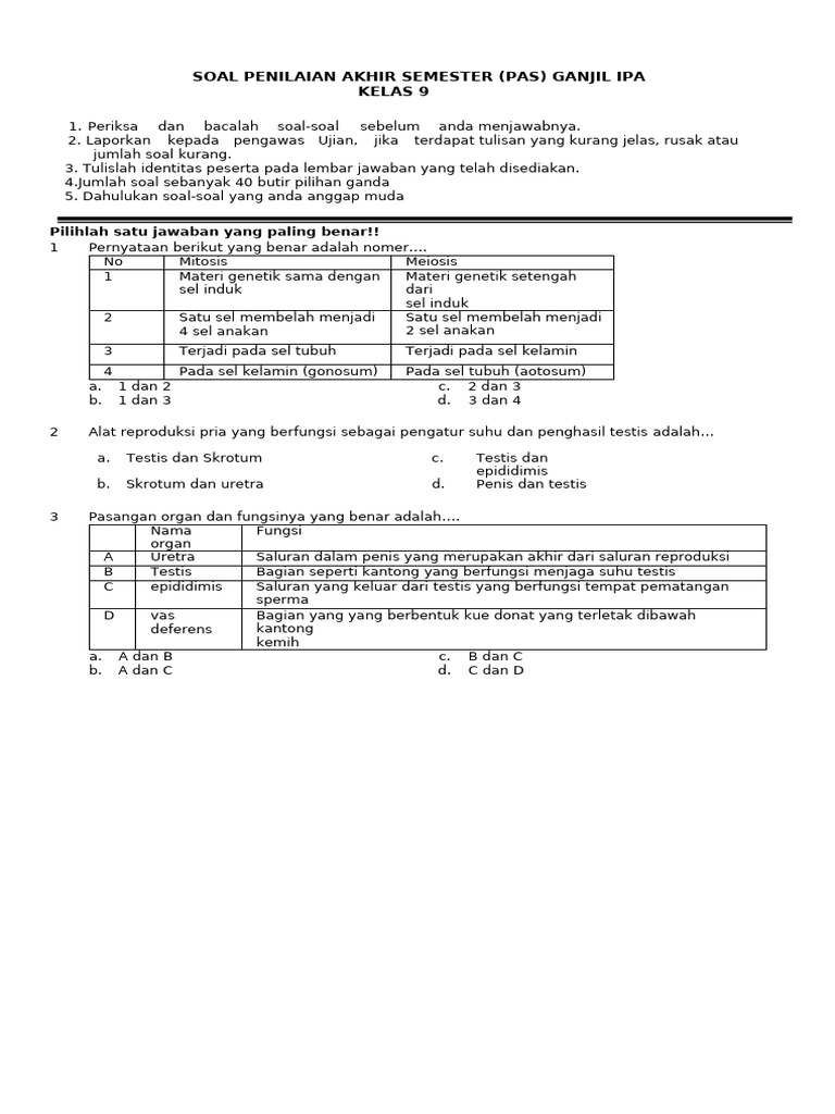 PAS IPA Kelas 9 | PDF | Kajian Bahasa Asing