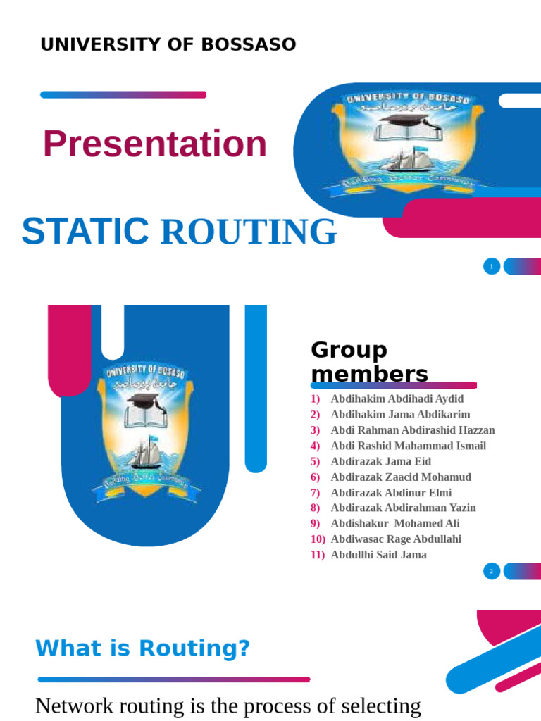 Presentation CCNA GROUP ONE-1 | PDF | Routing | Router (Computing)