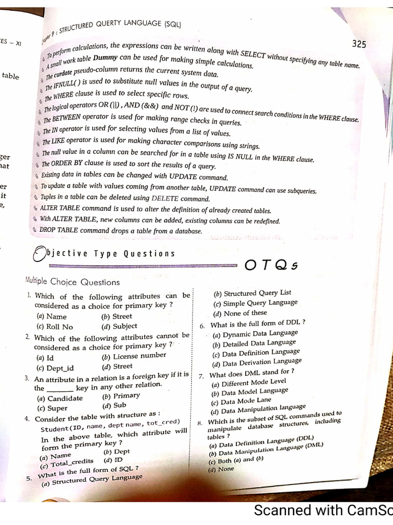 Mysql Questions Chapter 8 Sumita Arora | PDF