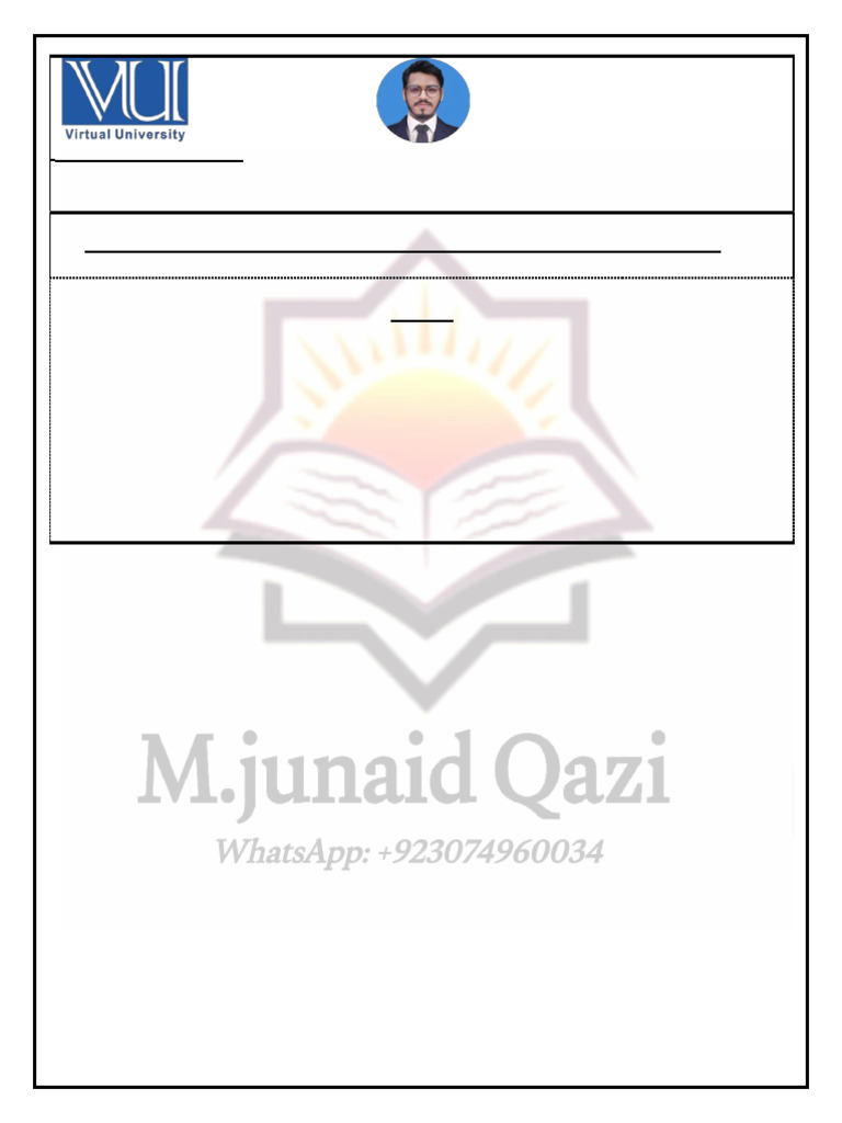 Cs301 Assignment 2 Solution Fall 2024 By M Junaid Qazi Pdf Computer