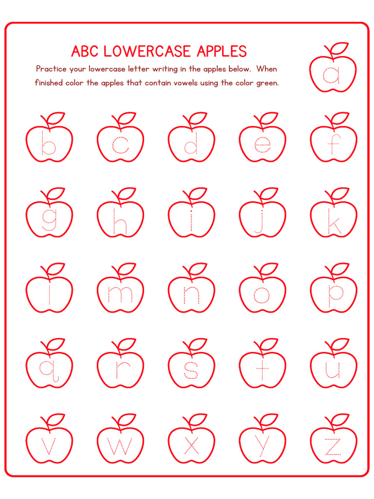 Abc Lowercase Apples | PDF