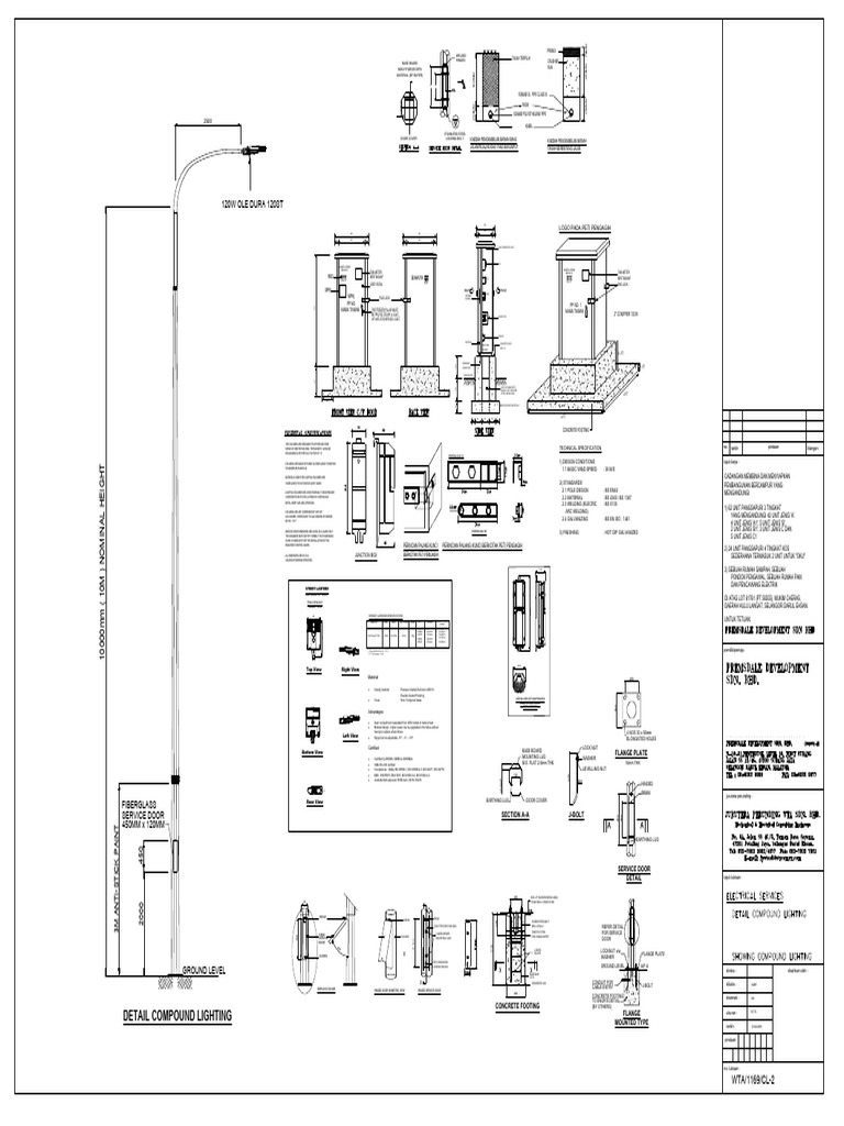 REV 1 - (E-CL1) - COMPOUND LIGHT - SITE PLAN LANTERN REVISED-Model ...
