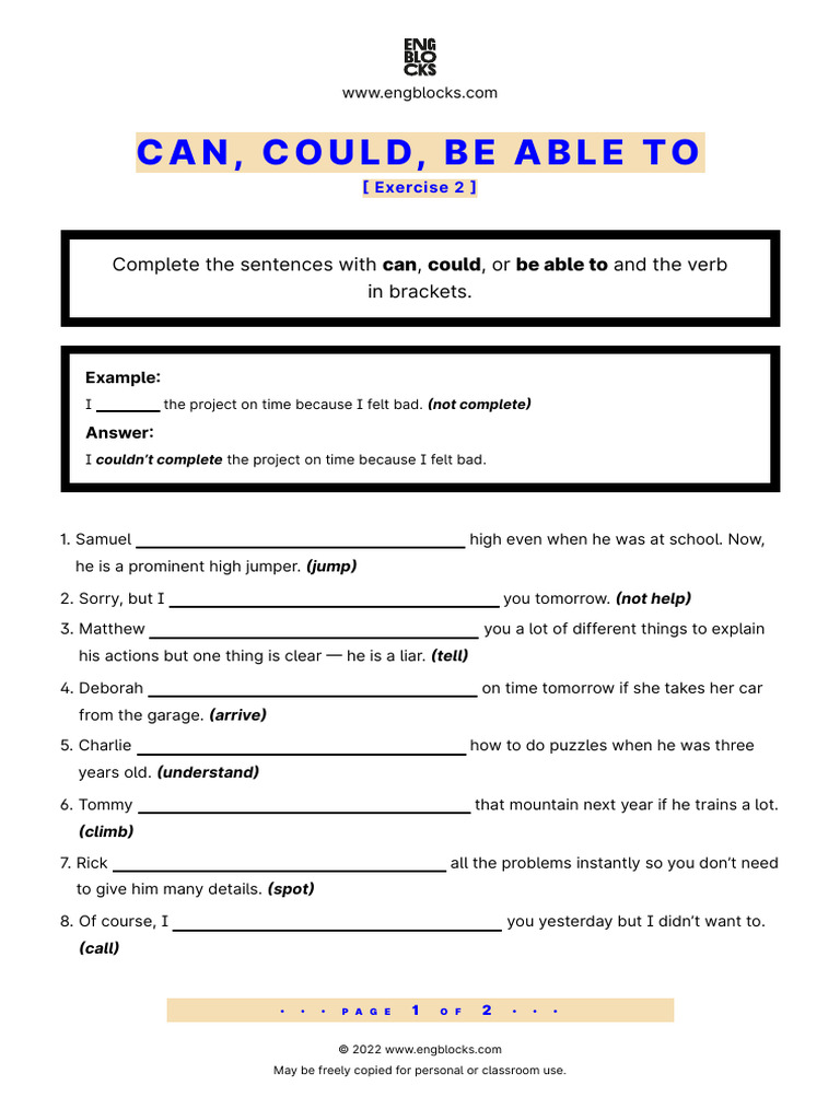 English Modal Verbs Exercise | PDF