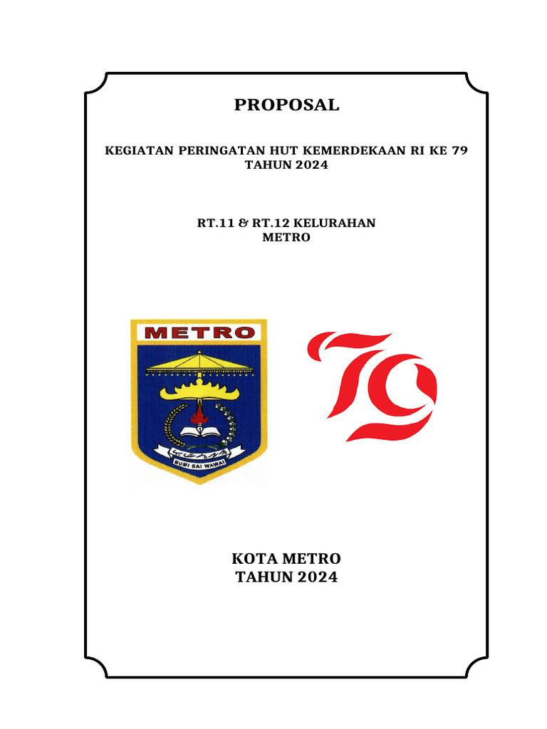 PROPOSAL - Untuk Walikota | PDF