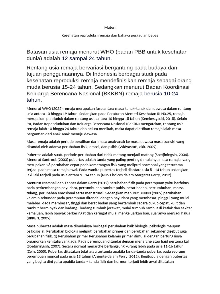 Materi Pubertas | PDF | Kesehatan Holistik