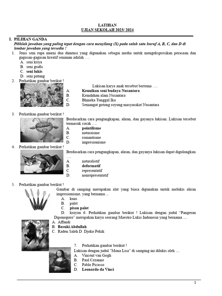 Latihan SOAL Ujian SBK Part1 2024 | PDF