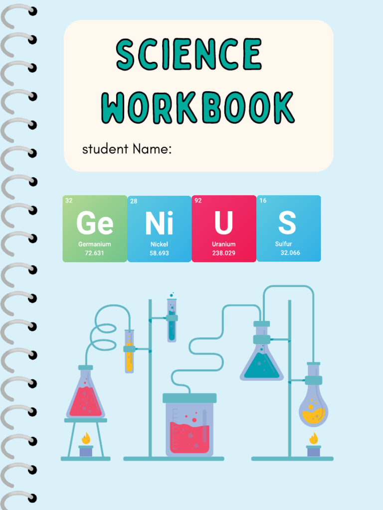 Colorful Science Genius Digital Notebook Cover (12) | PDF