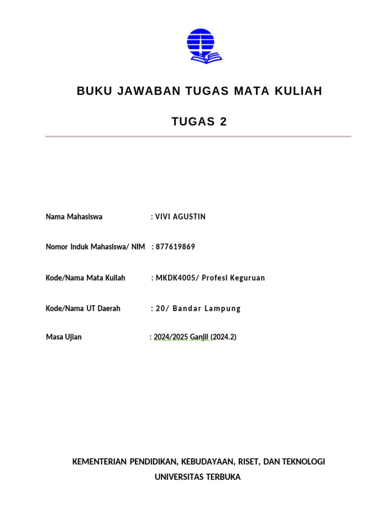 TMK 2 VIVI Agustin Prof Keguruan | PDF