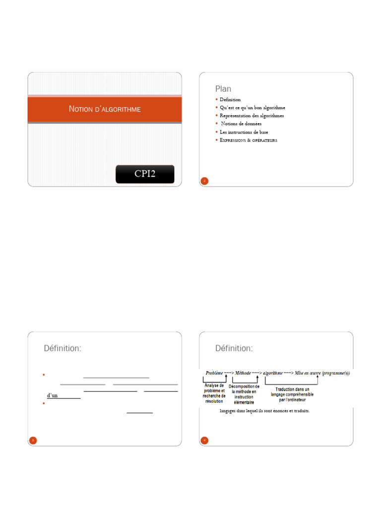 Cours Algorithmique ENSAM 2015 | PDF | Variable (informatique) | Structure de contrôle