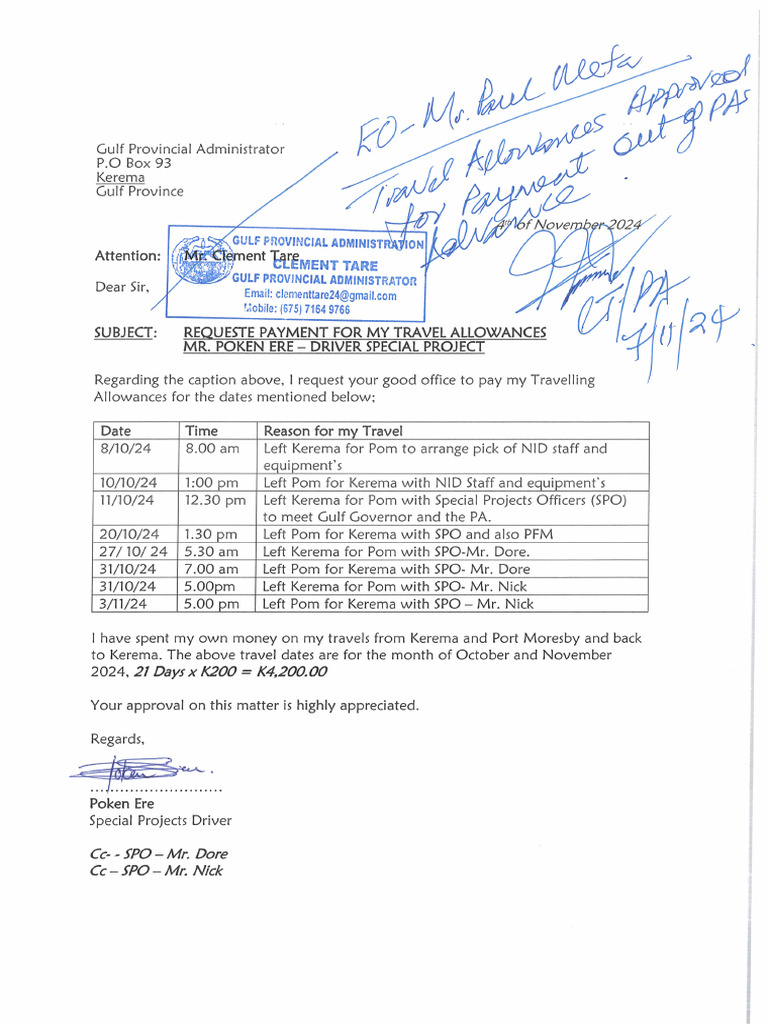 Travel Allowance | PDF