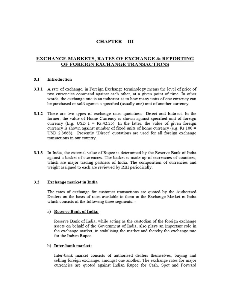 Chap_III | PDF | Exchange Rate | Currency