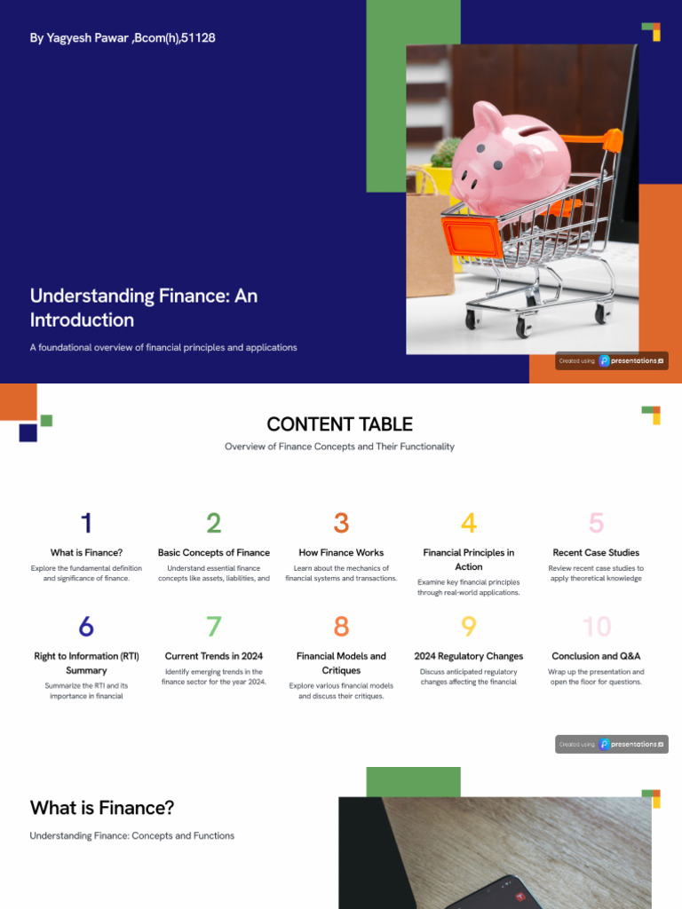 Finance Overview and RTI Summary | PDF