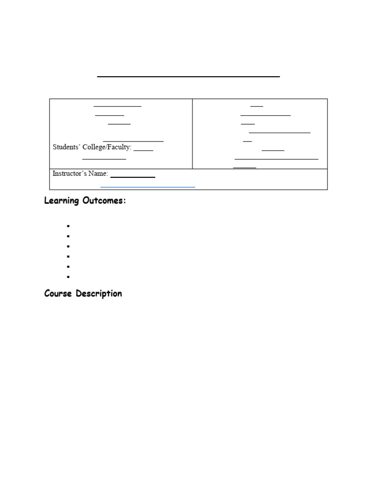 General Physics 1011 - Course Outline - MLS | PDF | Force | Momentum