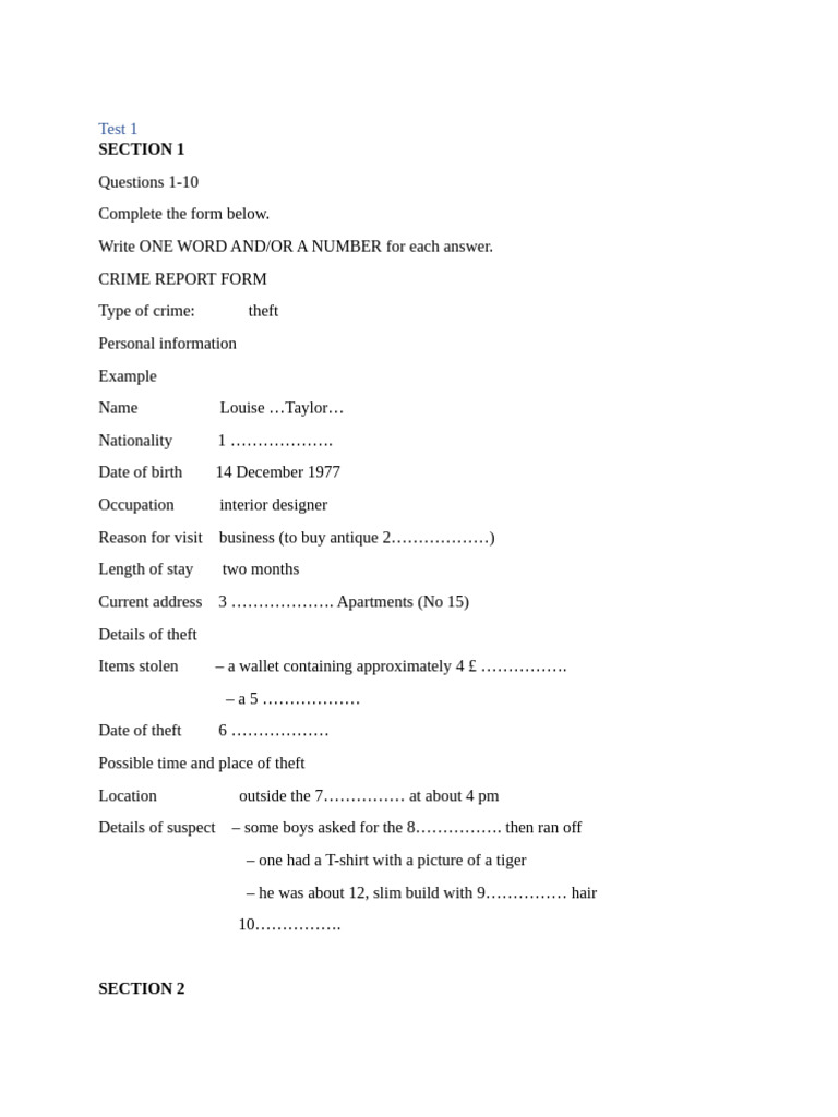 Cam 14 Listening Question VH | PDF