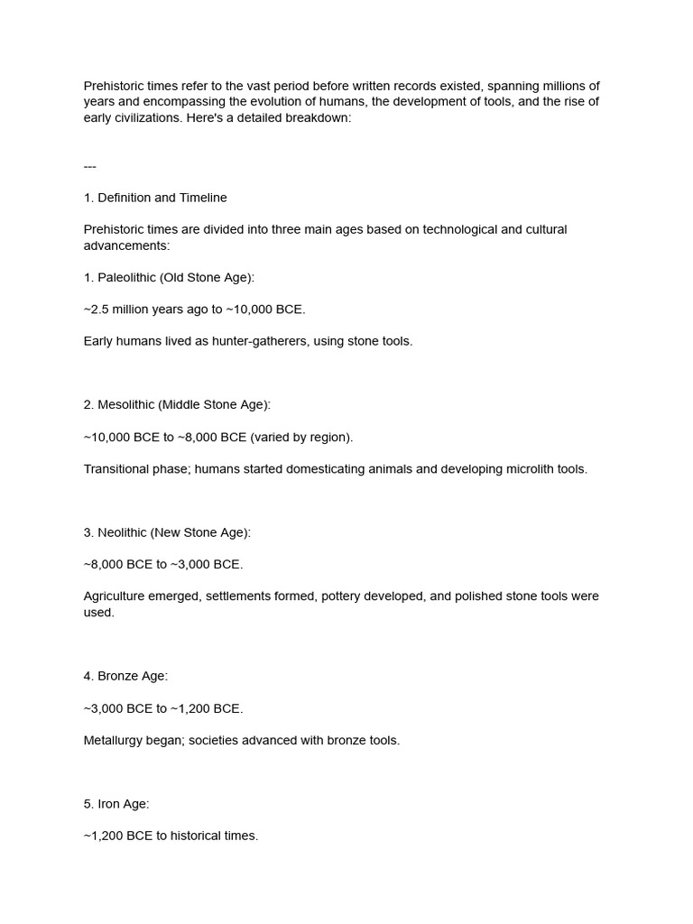 History of Human Civilization | PDF | Homo | Paleolithic