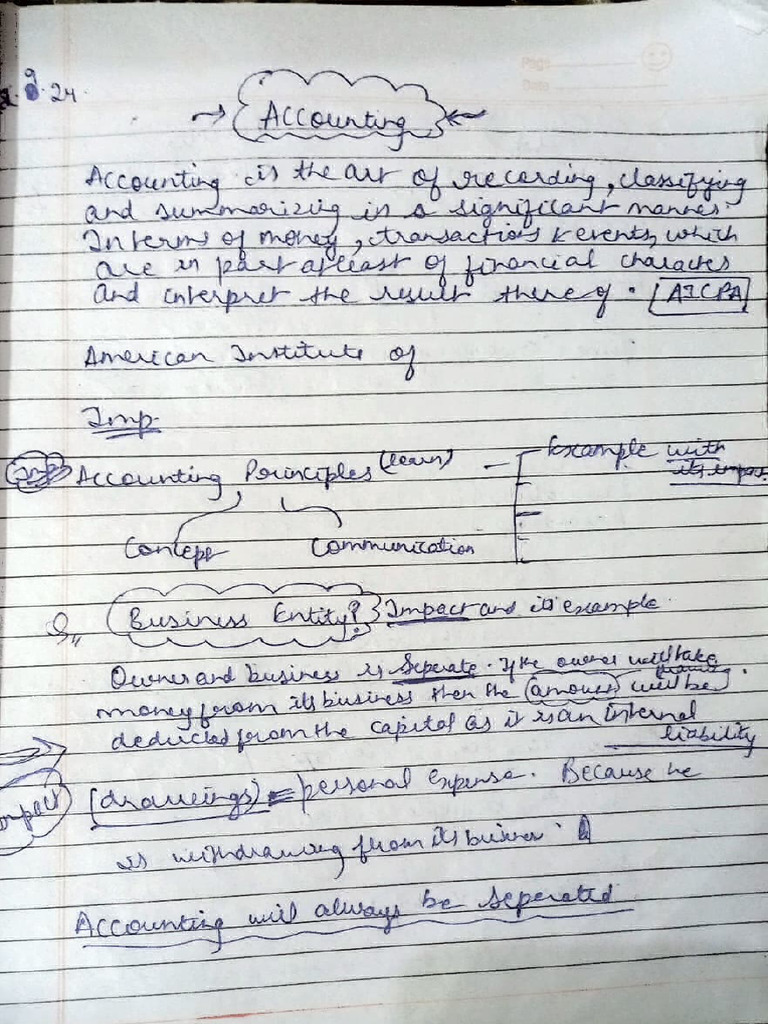 Principles of Accounting Notes | PDF