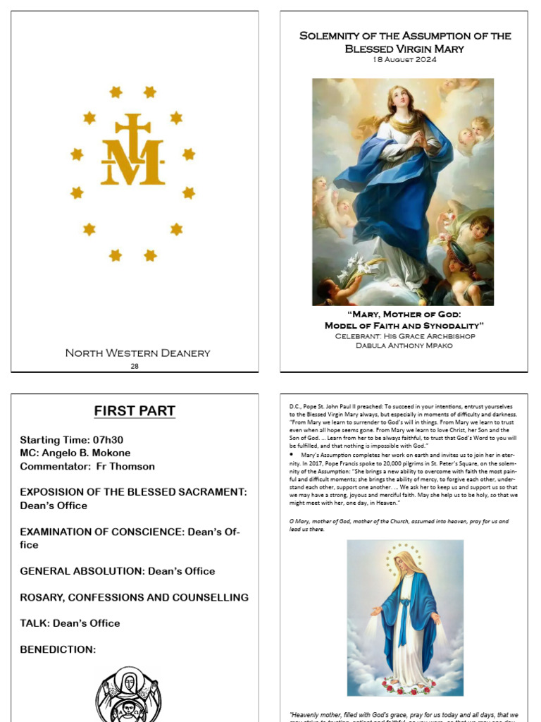 Jonathan Booklet 2024 | PDF | Mary, Mother Of Jesus | Catholic Church