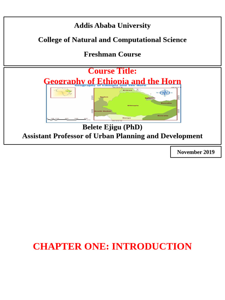 For Freshman Geography, AAU | PDF | Geography | Map